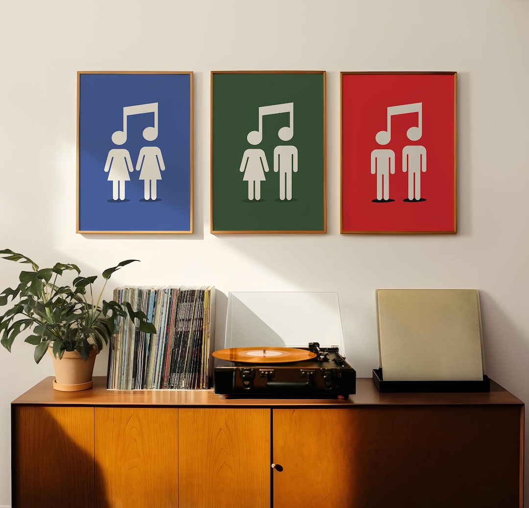 Music Wall Art Print / Music Note Poster / Music Lover Art / A5 A4 A3 ...