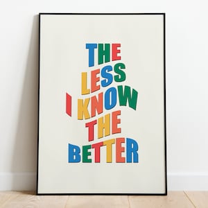 The Less I Know the Better Tame Impala Psychedelic Trippy Funky Lyric ...