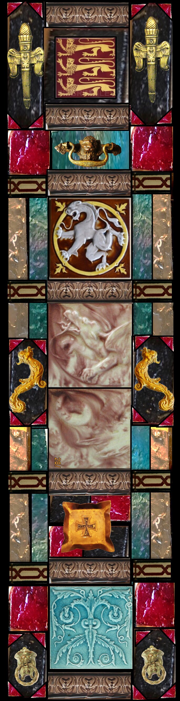 Customized Tile-glass-brass Heritage Emblems - Etsy