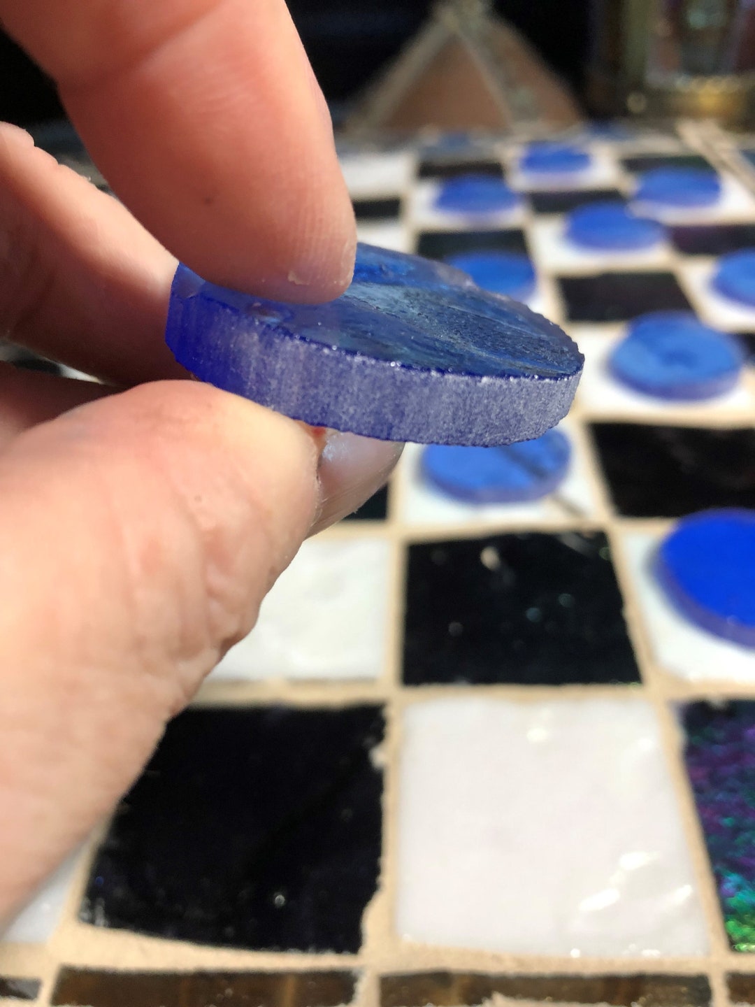 Custom Stained Glass Checkers - Etsy