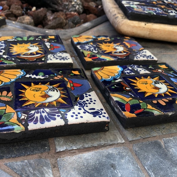 Mexican Tile Sun and Moon - Etsy