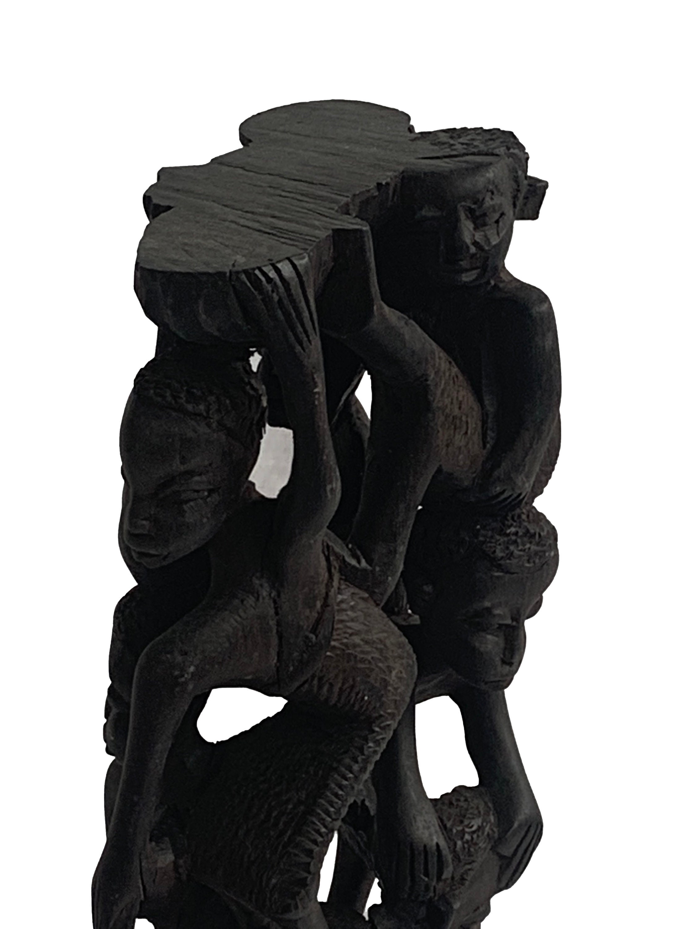 Makonde Family Tree, Vintage Ebony Wood Carving, Hand-made African Art ...