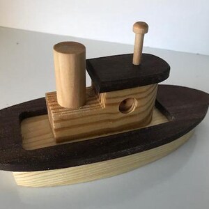 Toy Tugboat, Wooden Heirloom Toy, Gift for Girl or Boy, Hand Crafted in ...