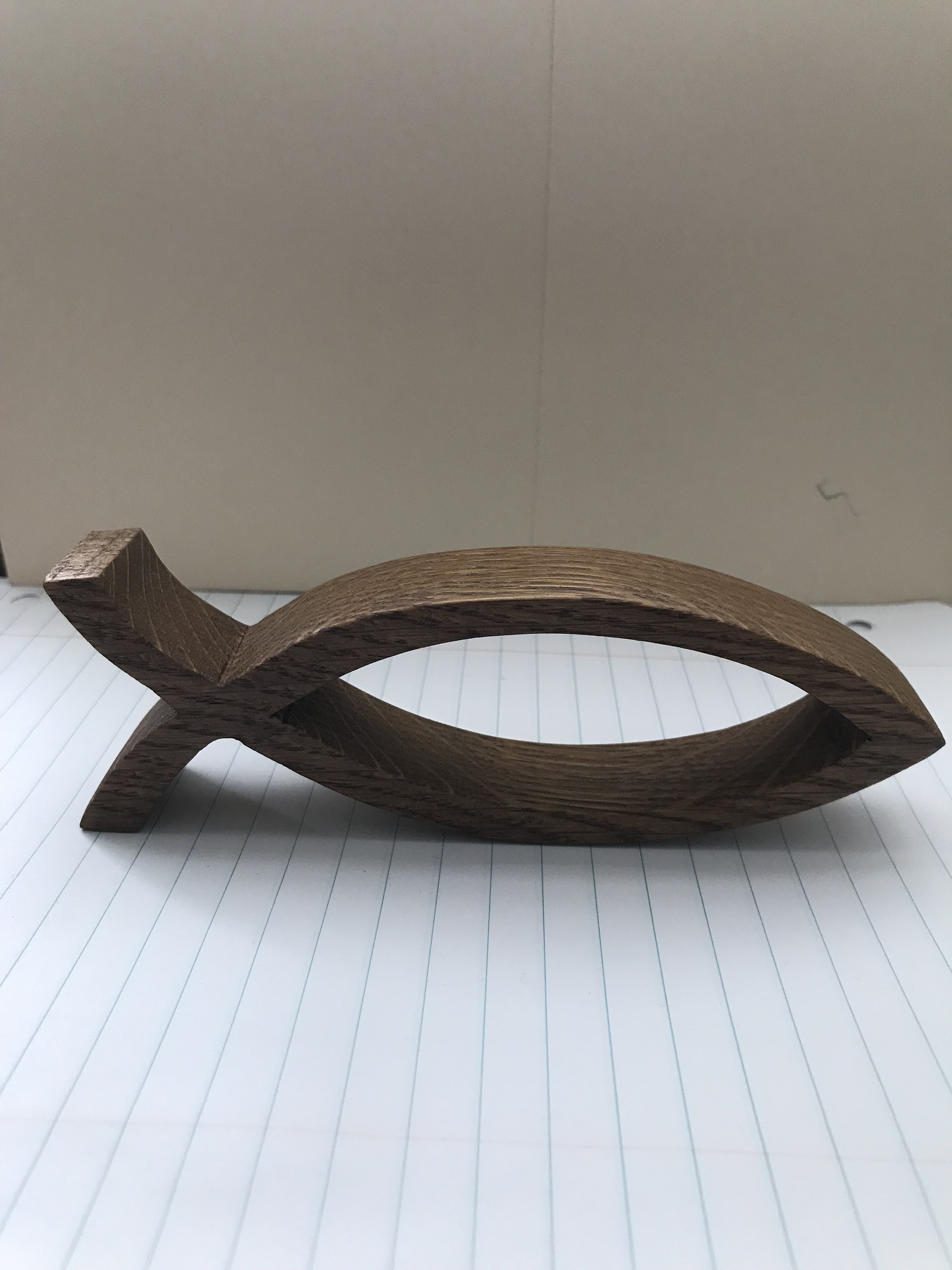 Christian Fish Symbol, Ichthys Symbol, Wooden Fish Desktop Display ...