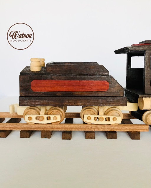 Handcrafted Wooden Steam Locomotive Model: Heirloom Static Display - Etsy