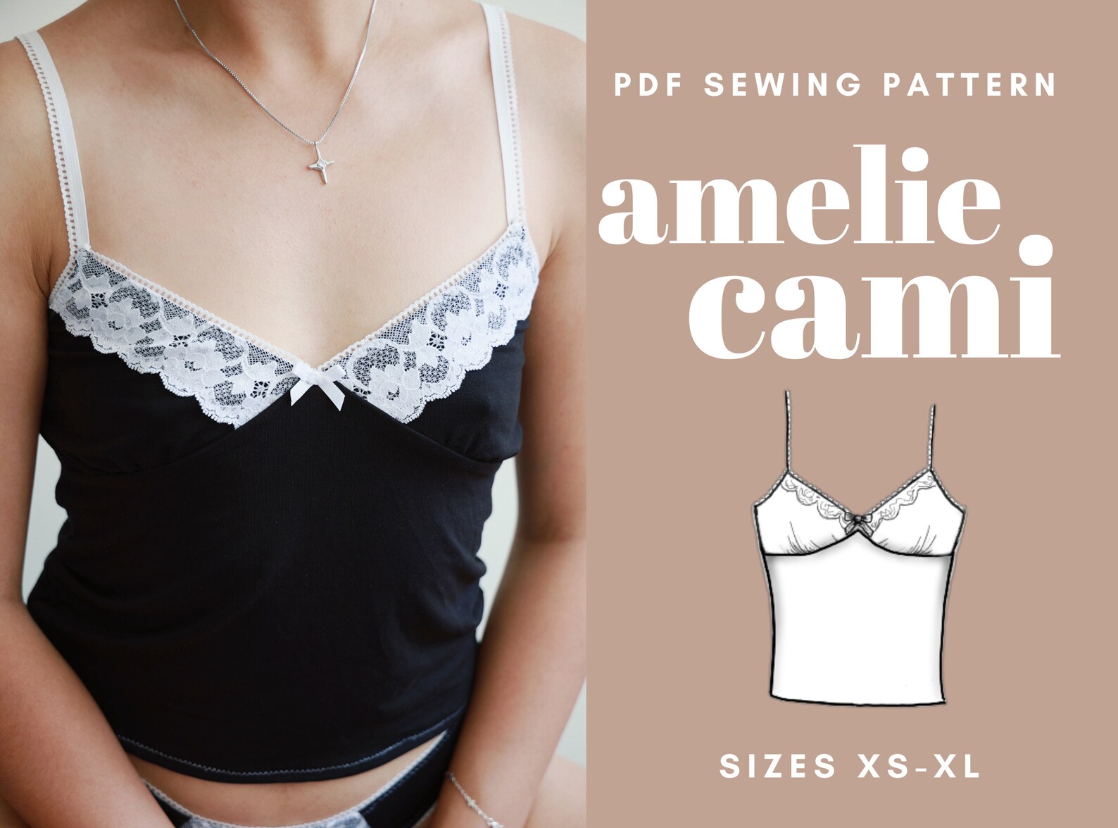 PDF Cami Sewing Pattern Sizes XS-XL Instant Download - Etsy
