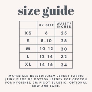 PDF Knicker Sewing Pattern | Sizes XS-XL | Instant Download | Thong ...