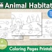 Animal Habitats Coloring Pages Printable, for Toddlers and Kids ...