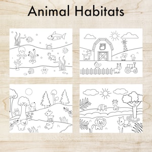 Animal Habitats Coloring Pages Printable, for Toddlers and Kids ...
