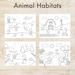 Animal Habitats Coloring Pages Printable, for Toddlers and Kids ...
