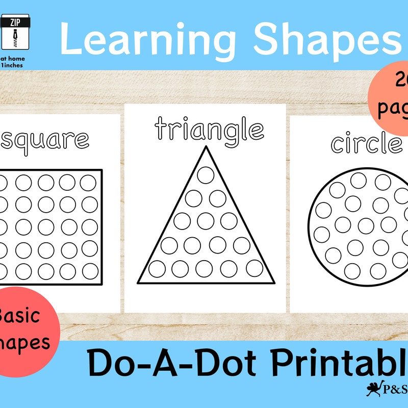 Dot to Dot Shapes for Toddlers Printable - Etsy New Zealand