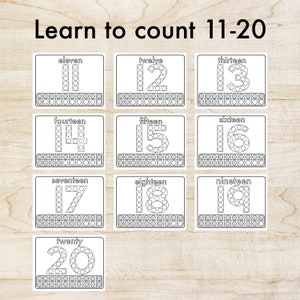 Do-a-dot Numbers 11-20 Printable, Activity Preschool, Kindergarten ...