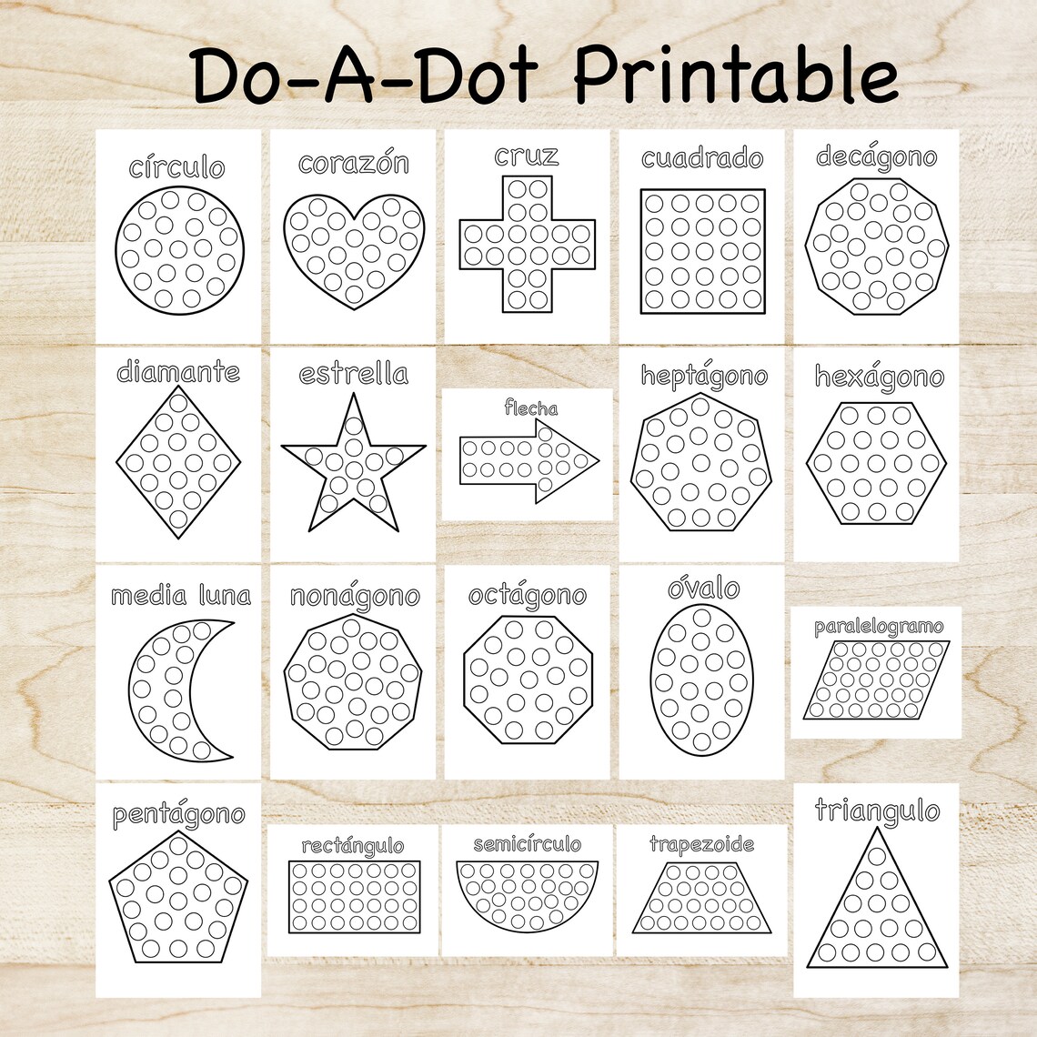 Learning Shapes, Do a Dot Printable for Kids, Shapes Dot Marker ...