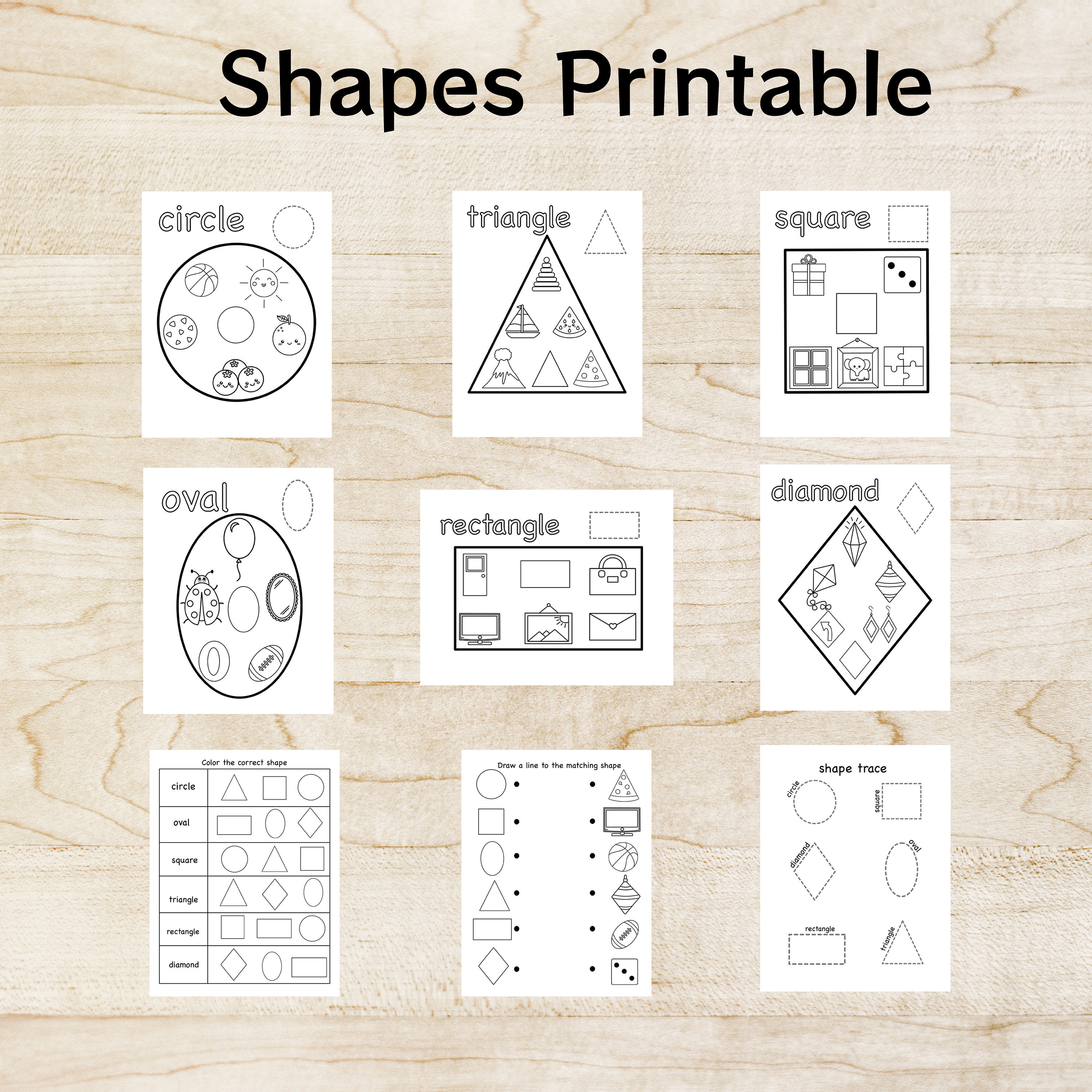 Learning Shapes, Coloring Shapes, Activities for Kids, Preschool Shapes ...