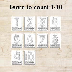 Do-a-dot Numbers 1-10 Printable, Activity Preschool, Kindergarten ...