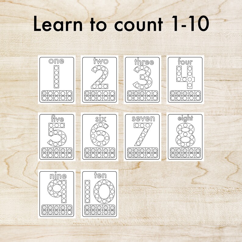 Do-a-dot Numbers 1-10 Printable, Activity Preschool, Kindergarten ...