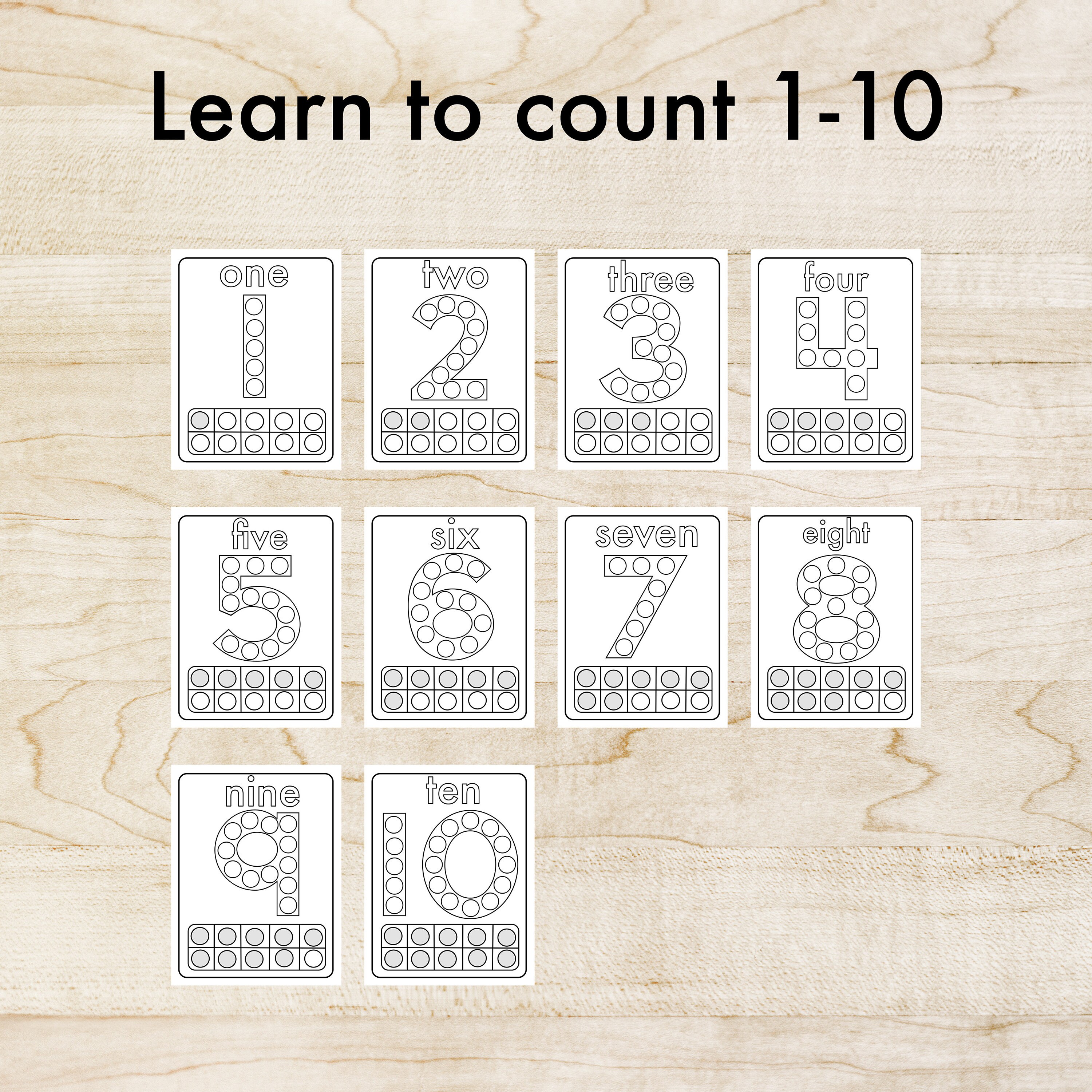 Do-a-dot Numbers 1-10 Printable Activity Preschool - Etsy Canada