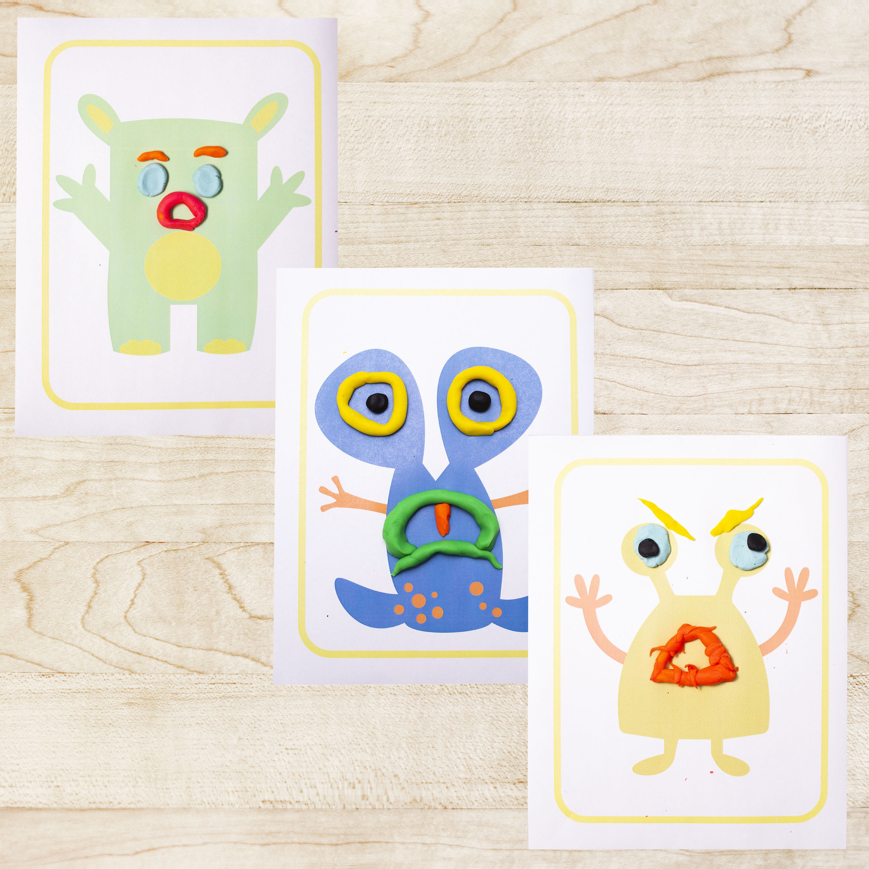 Monster Play Dough Mat, Printable Activity for Kids and Toddlers - Etsy