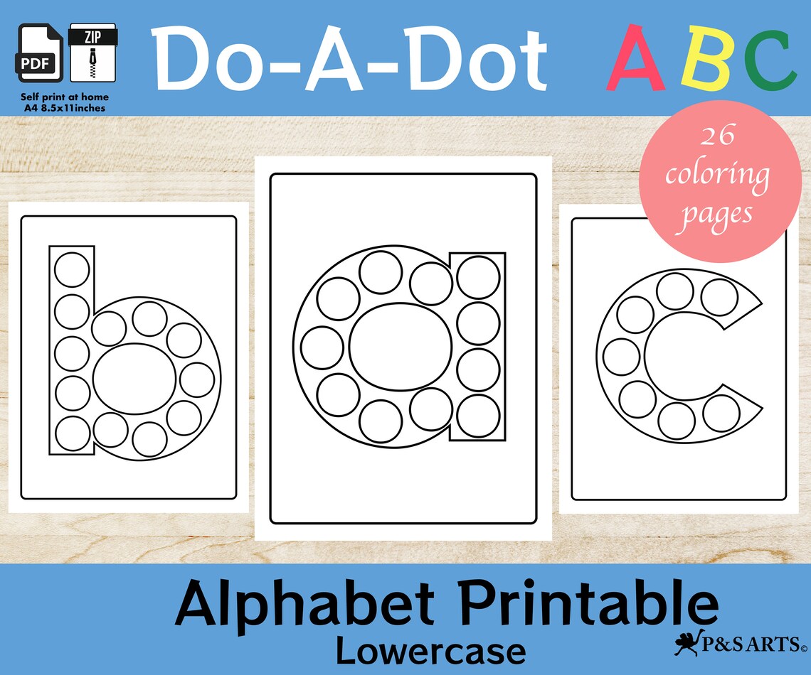 Do-a-dot Printable, Alphabet Lowercase, Activity for Kids and Toddlers ...
