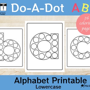 Do-a-dot Printable, Alphabet Lowercase, Activity for Kids and Toddlers ...