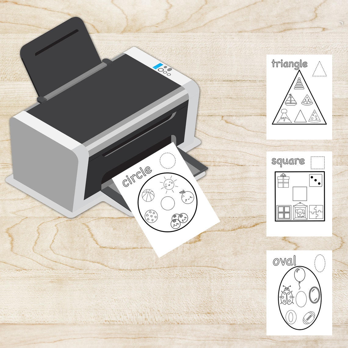 Learning Shapes, Coloring Shapes, Activities for Kids, Preschool Shapes ...