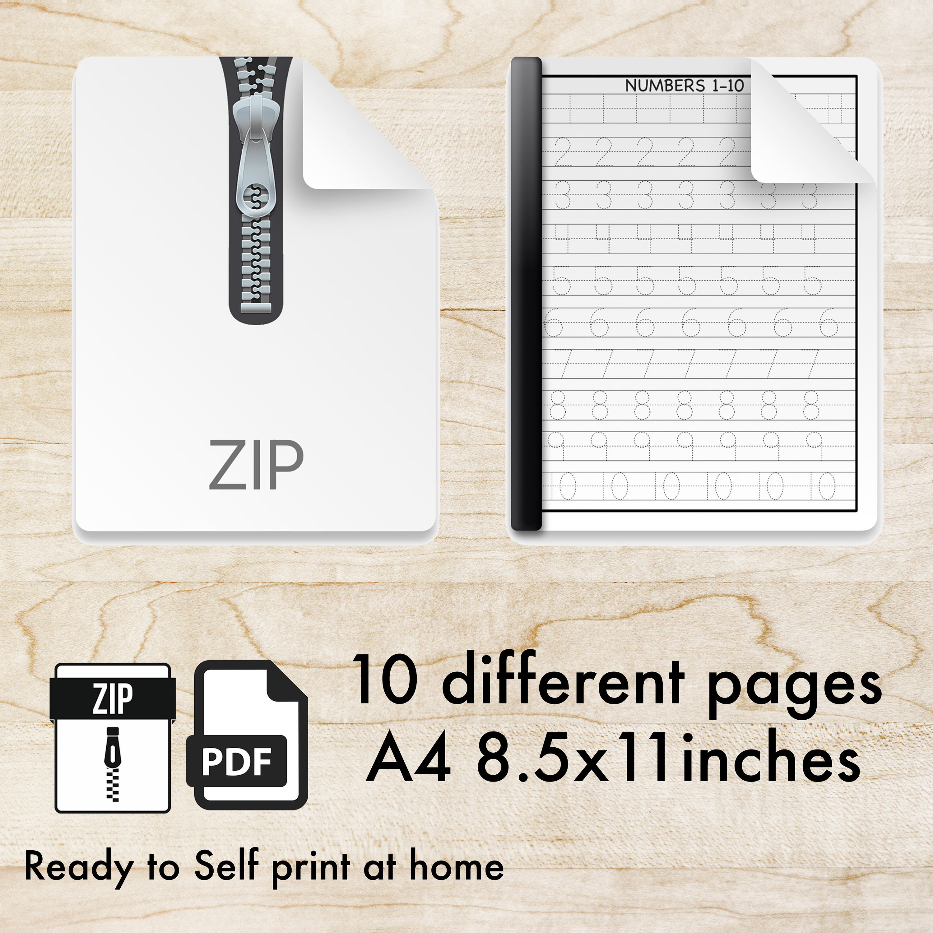 Number Tracing Worksheets 1-100 Preschool Printable, Kindergarten ...