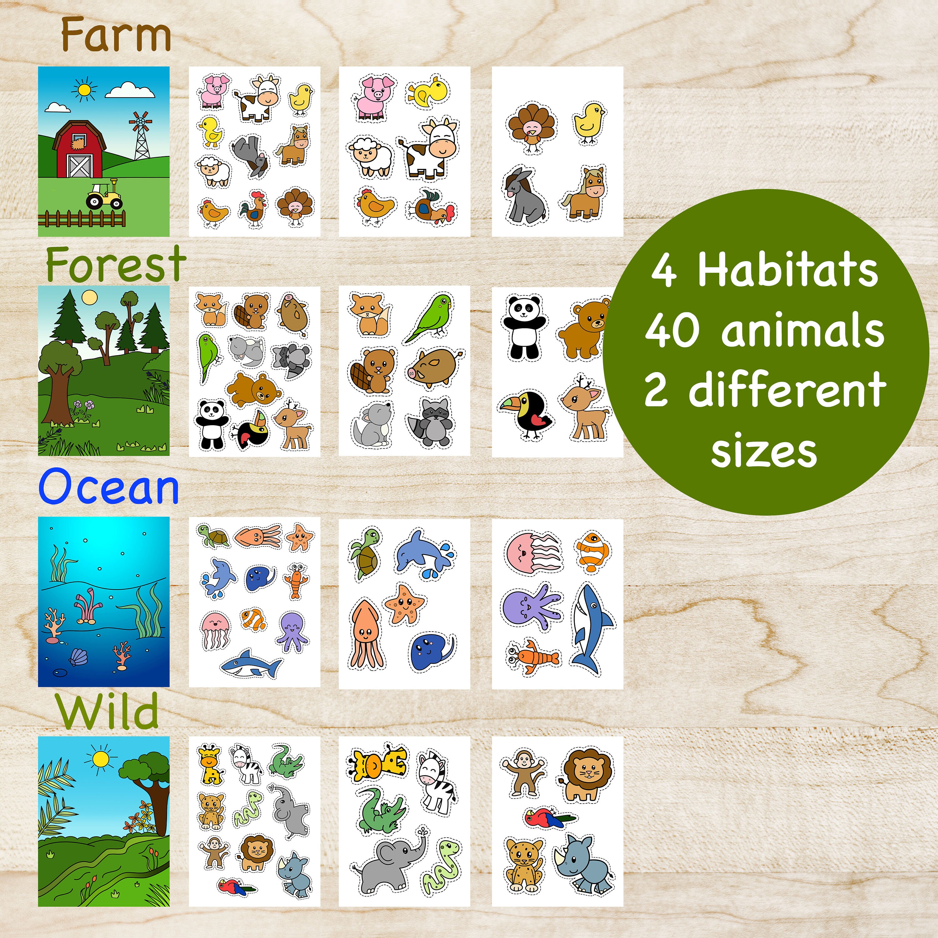 Learning Animals Printable, Matching Activities Preschool, Toddlers ...