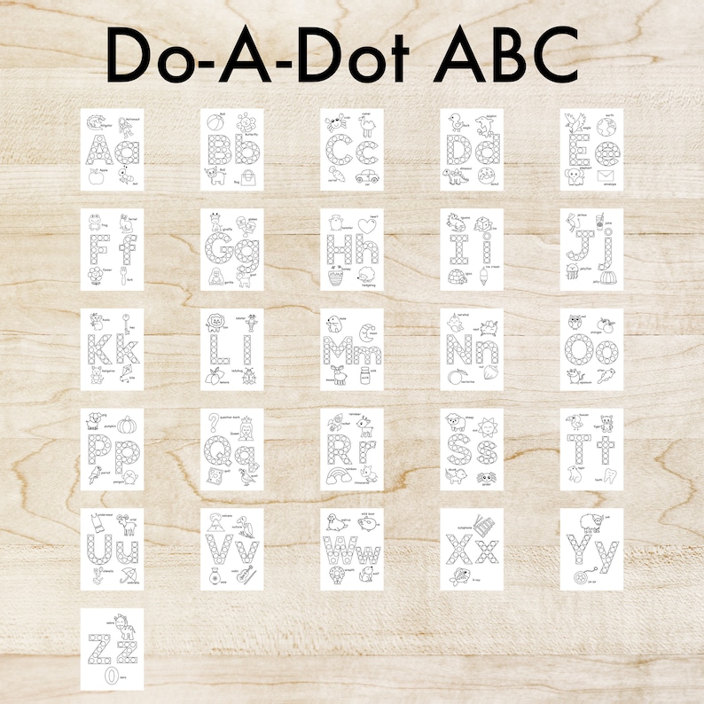 Do- A-DOT Alphabet Printable Worksheets, Activity for Kids, Toddlers ...