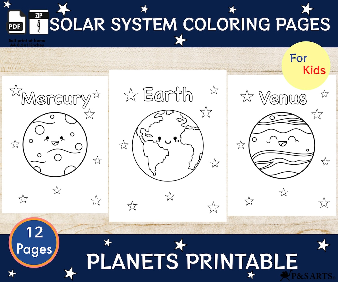 Solar System Printable, Planets Coloring Pages, Activity Preschool ...
