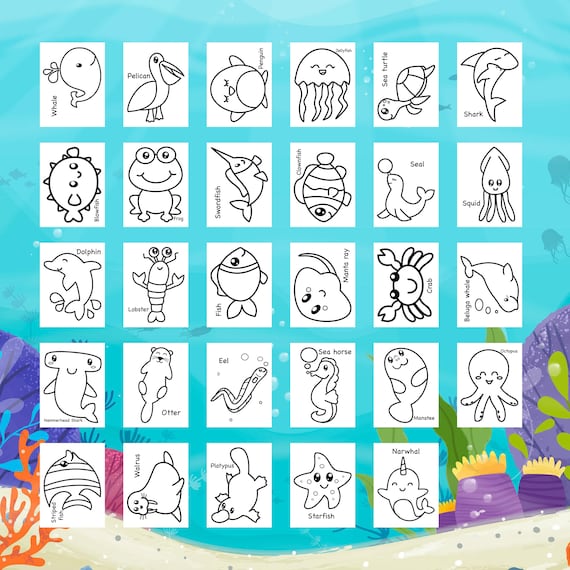 Sea Shapes Coloring Pages