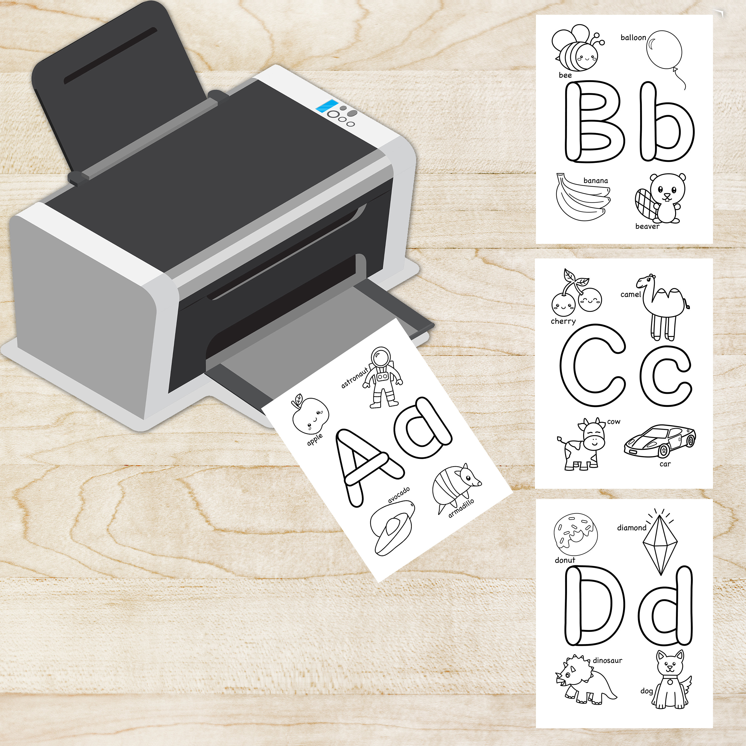 Alphabet Playdough Mats, Preschool Activity Printable, Coloring Pages ...