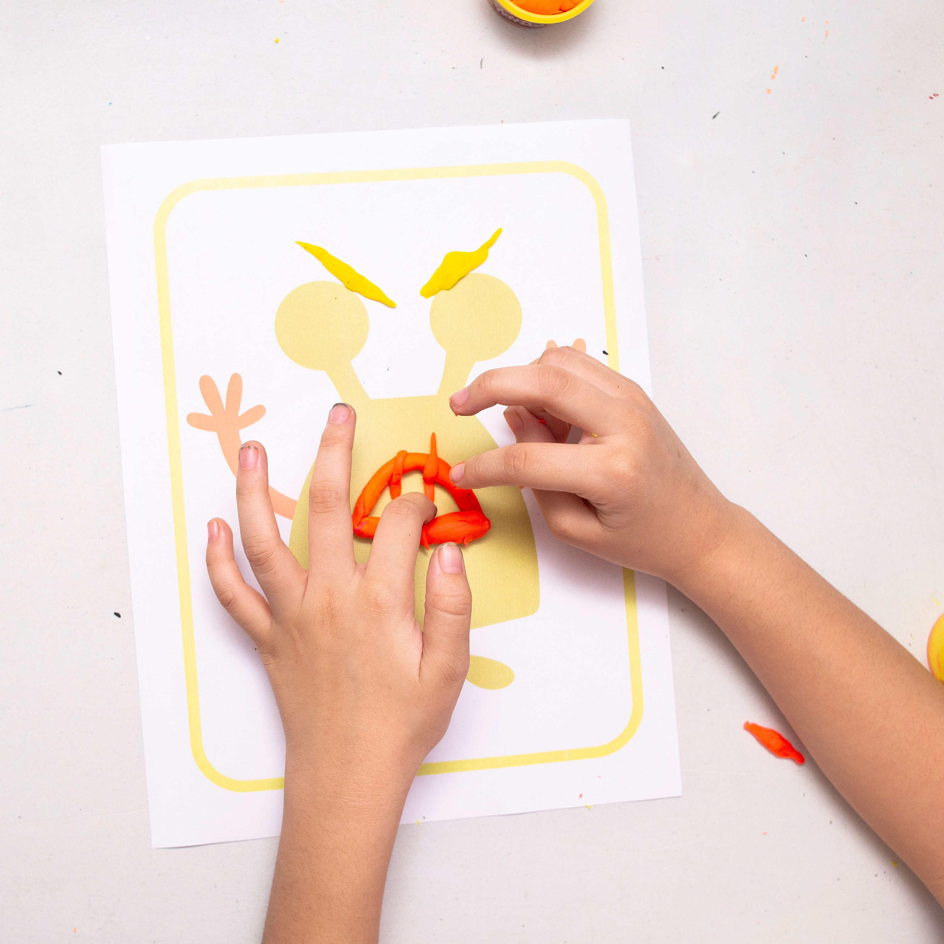 Monster Play Dough Mat, Printable Activity for Kids and Toddlers - Etsy