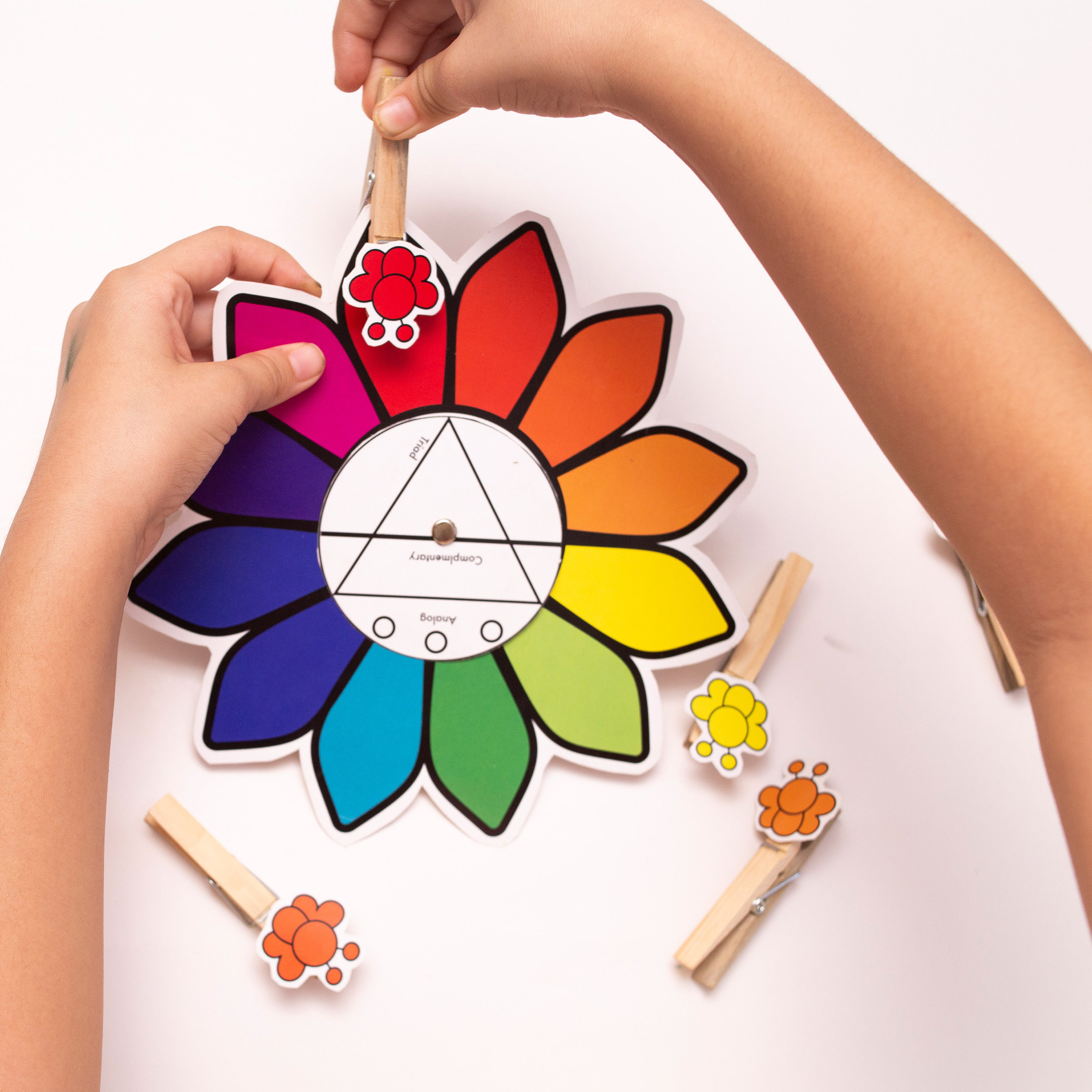 Flower Color Wheel for Kids, Color Combinations Made Easy and Cute ...