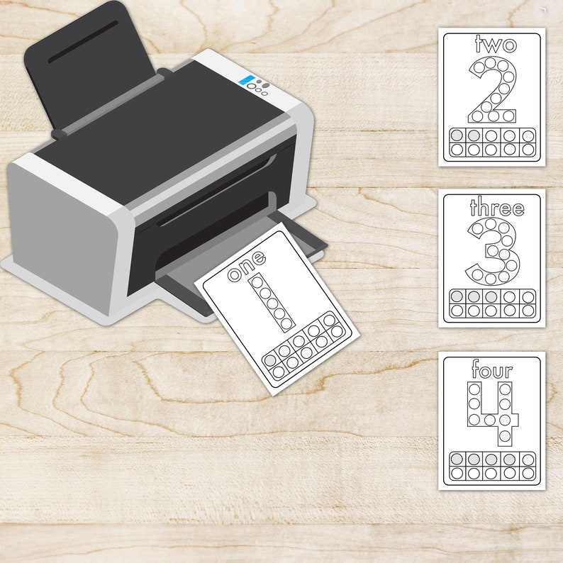 Do-a-dot Numbers 1-10 Printable, Activity Preschool, Kindergarten ...