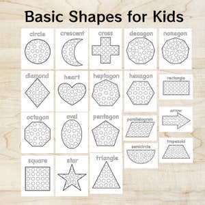 Learning Shapes, Do a Dot Printable for Kids, Shapes Dot Marker ...