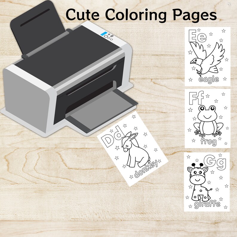 Alphabet Coloring Pages Animal Coloring Pages for Kids, Preschool ...