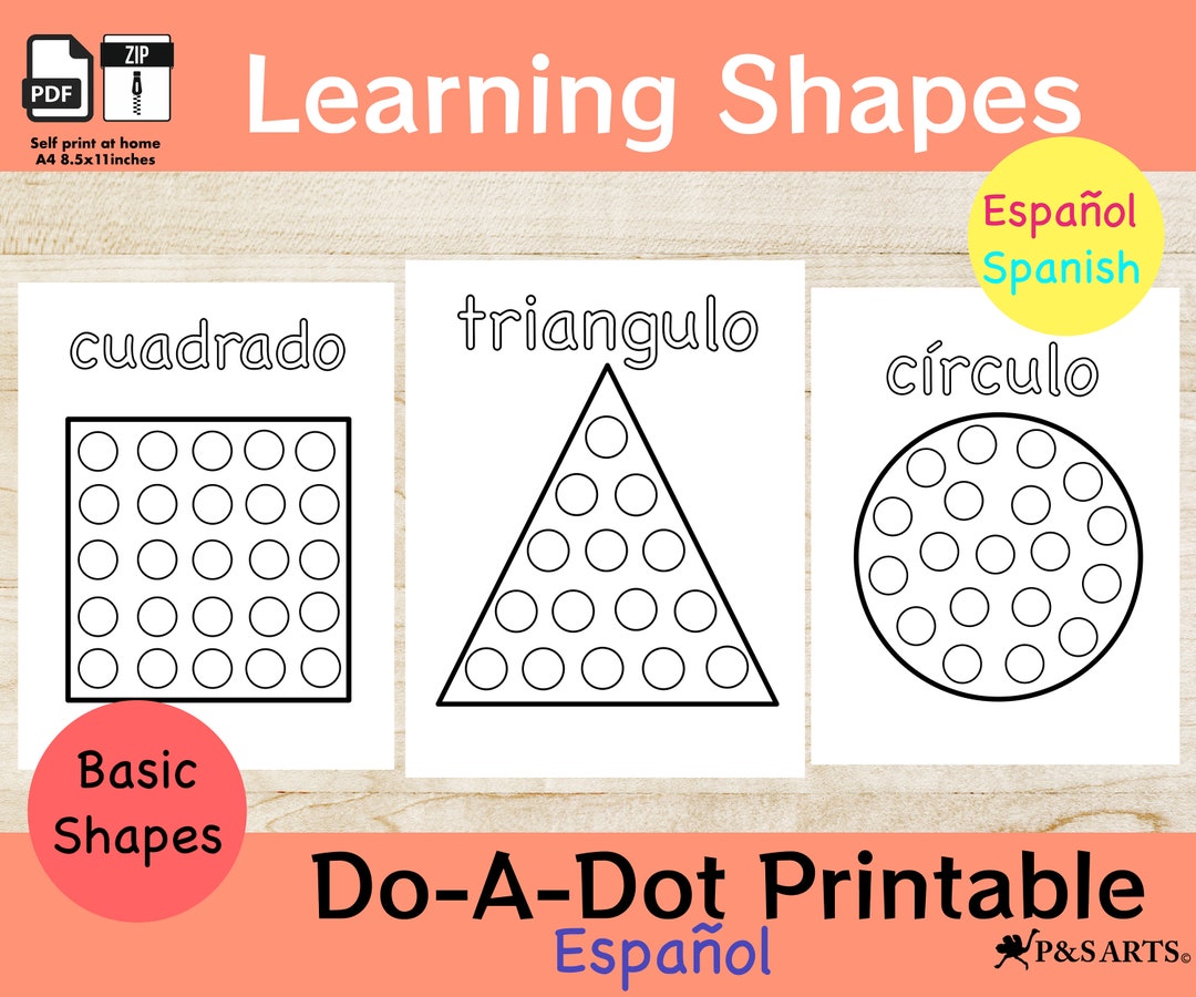 Learning Shapes, Do a Dot Printable for Kids, Shapes Dot Marker ...