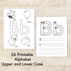 Alphabet Tracing Worksheet-printable Homeschool-preschool and ...
