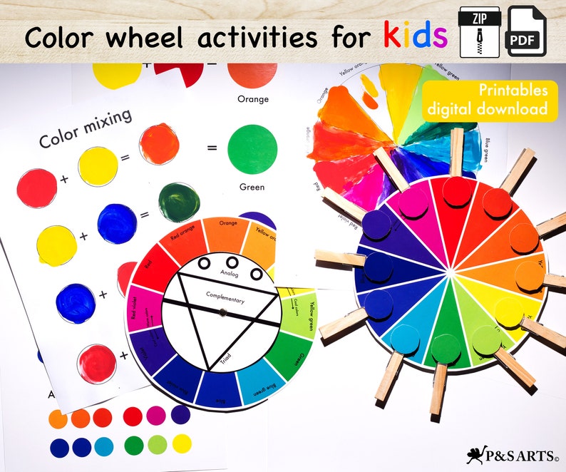 Color Wheel for Kids, Color Combinations Made Easy - Etsy