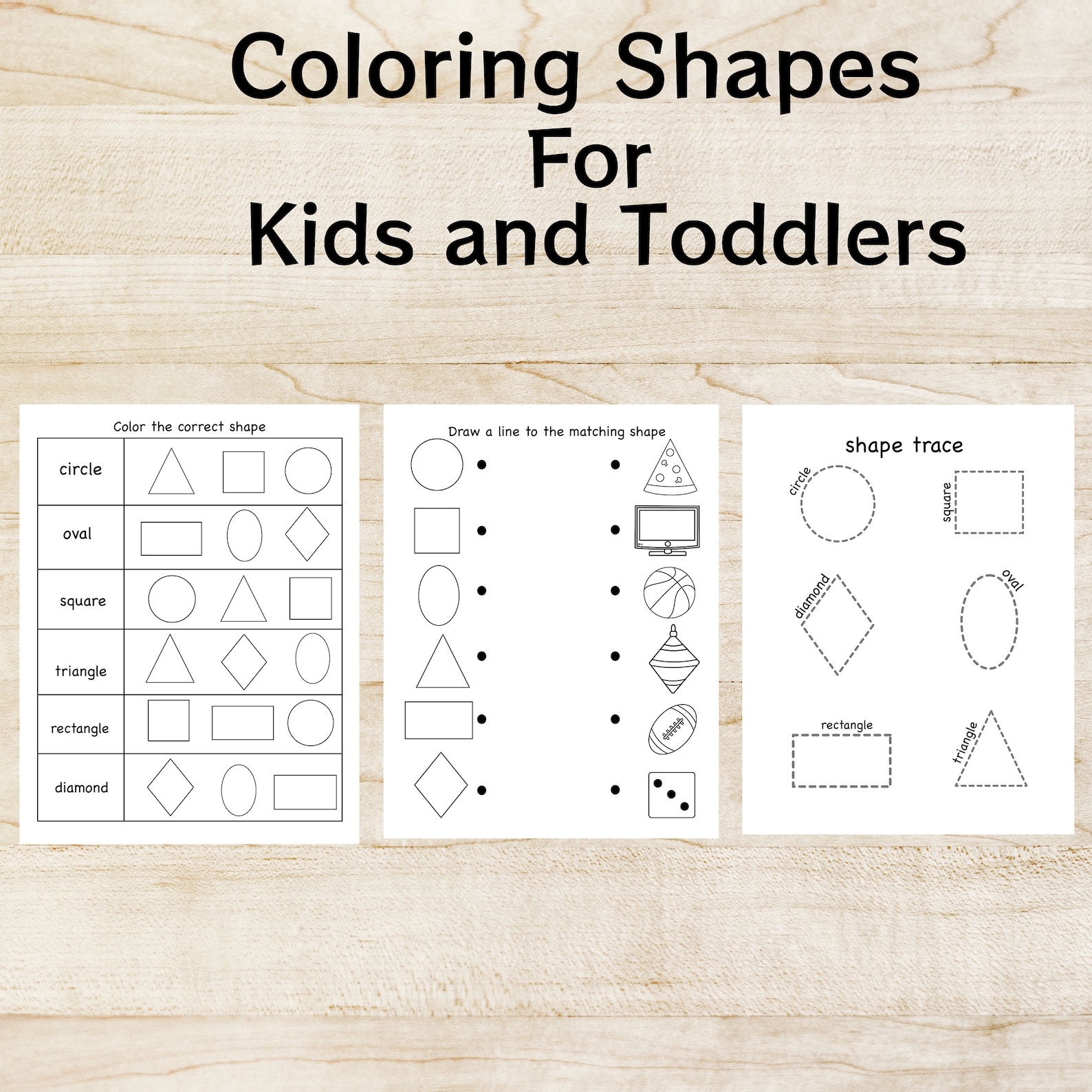 Learning Shapes, Coloring Shapes, Activities for Kids, Preschool Shapes ...