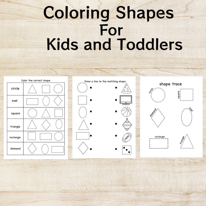 Learning Shapes, Coloring Shapes, Activities for Kids, Preschool Shapes ...