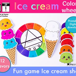 Ice Cream Color Wheel for Kids, Color Combinations Made Fun and Easy ...