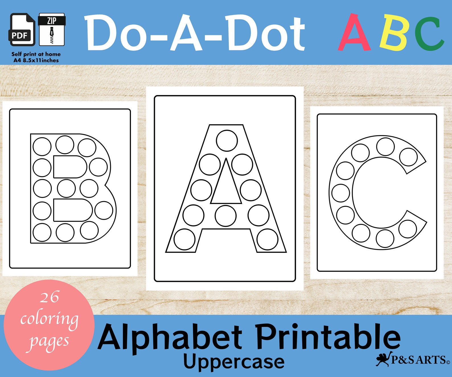 Do-a-dot Printable, Alphabet Uppercase, Activity for Kids and Toddlers ...