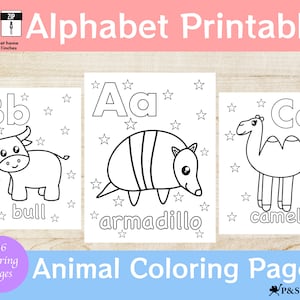 Alphabet Coloring Pages Animal Coloring Pages for Kids, Preschool ...
