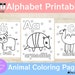 Alphabet Coloring Pages Animal Coloring Pages for Kids, Preschool ...