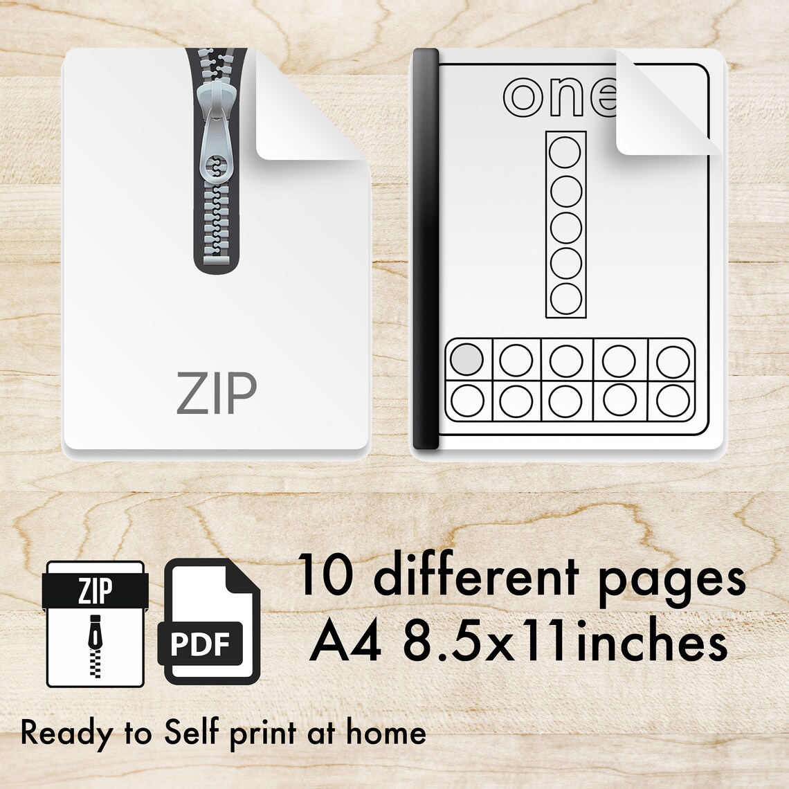 Do-a-dot Numbers 1-10 Printable, Activity Preschool, Kindergarten ...