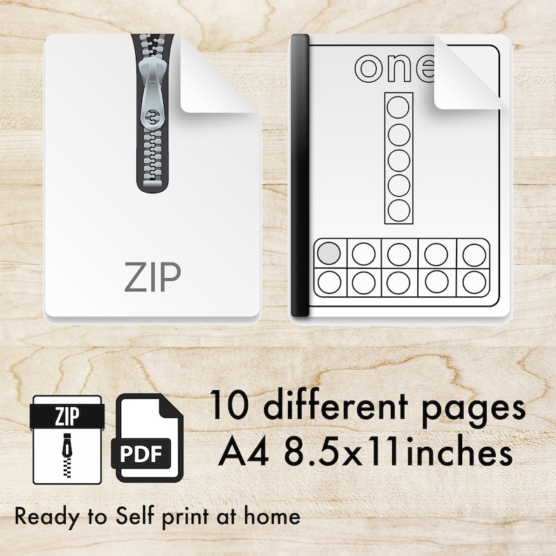 Do-a-dot Numbers 1-10 Printable, Activity Preschool, Kindergarten ...