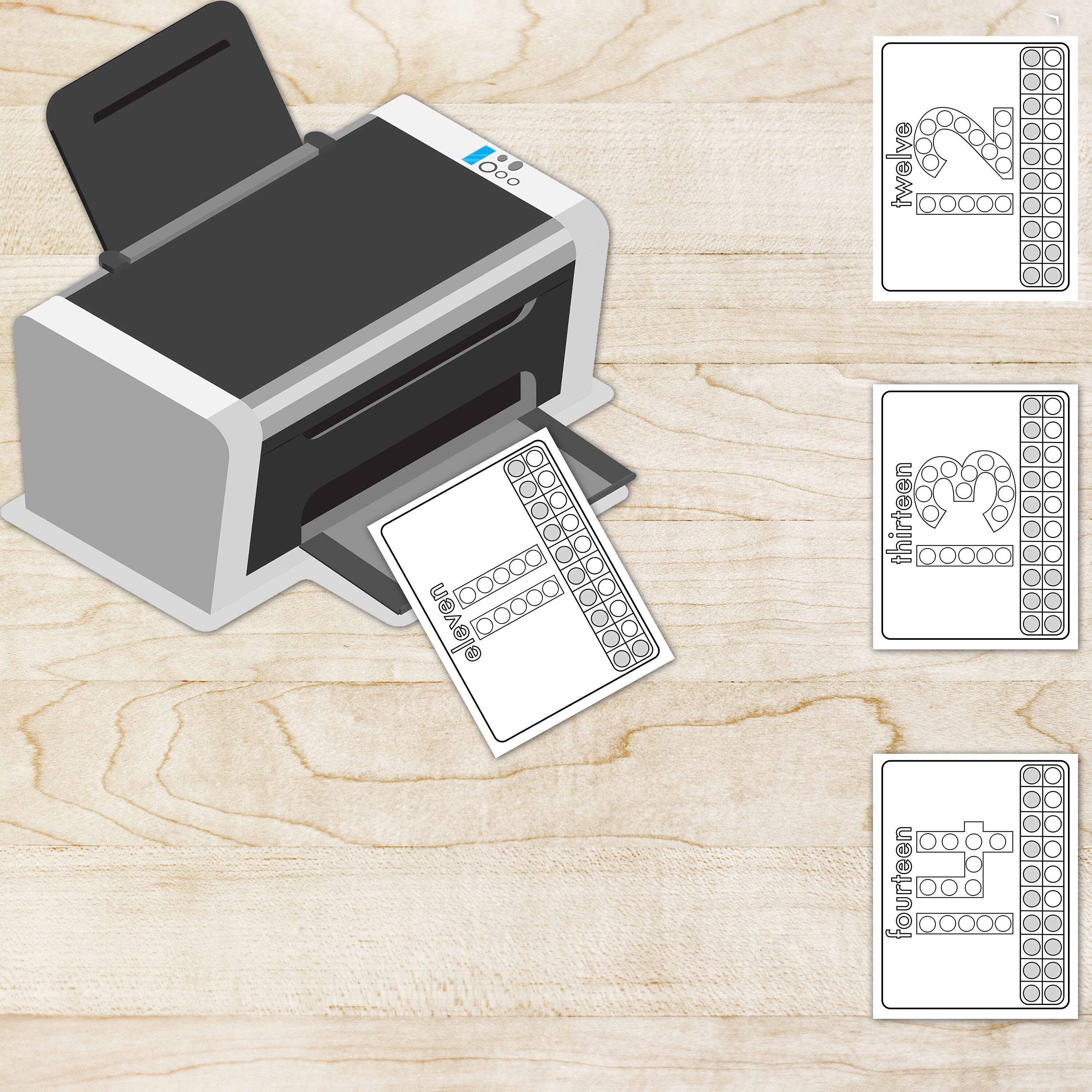 Do-a-dot Numbers 11-20 Printable, Activity Preschool, Kindergarten ...