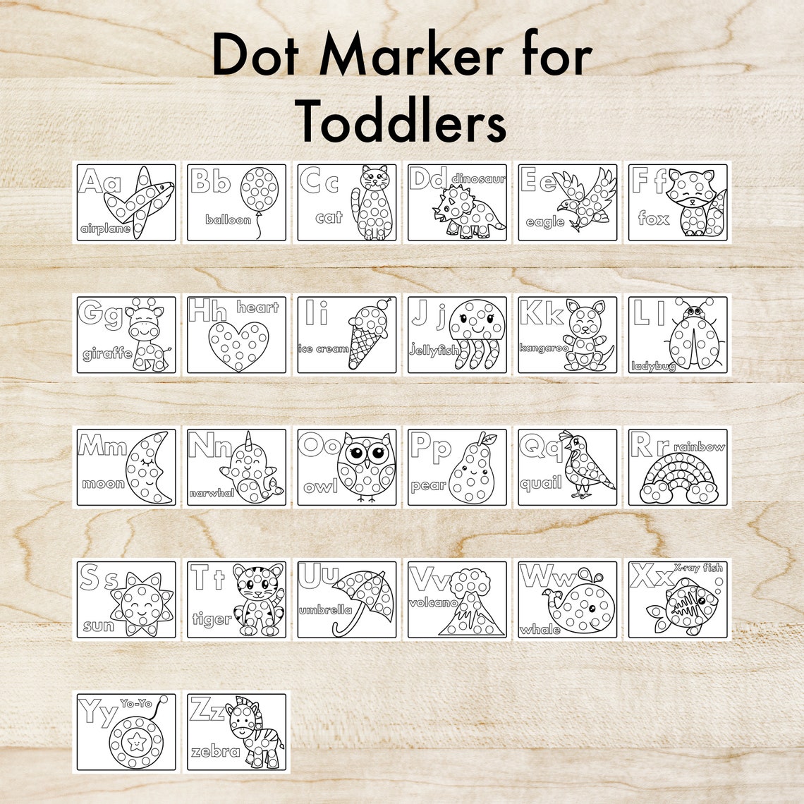 Dot Marker Printable, ABC Coloring Pages, Alphabet Preschool ...