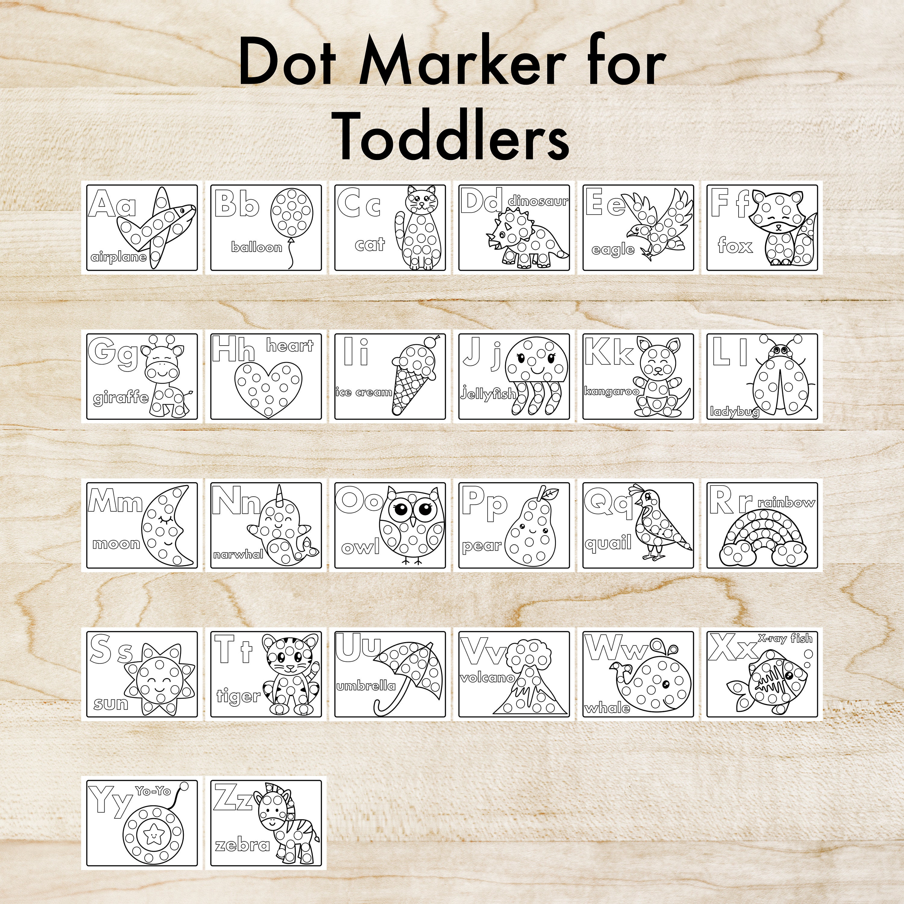 Dot Marker Printable, ABC Coloring Pages, Alphabet Preschool ...